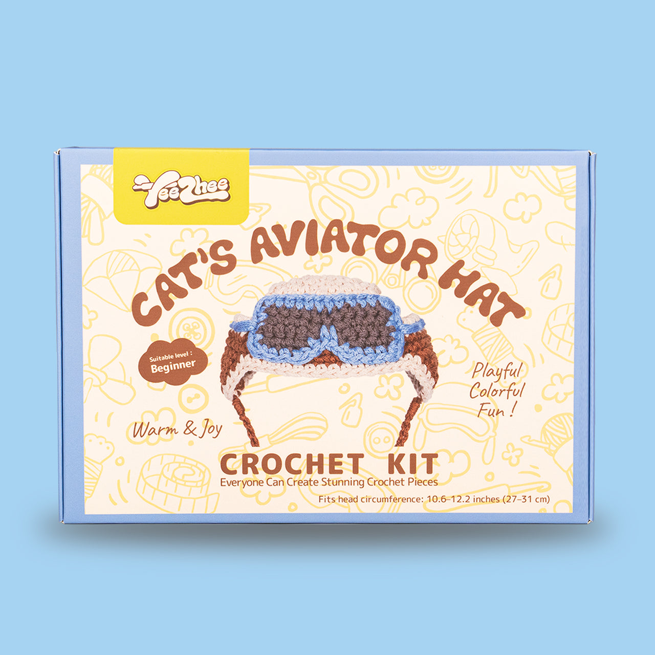 Cat's Aviator Hat Crochet Kit – Yeezhee