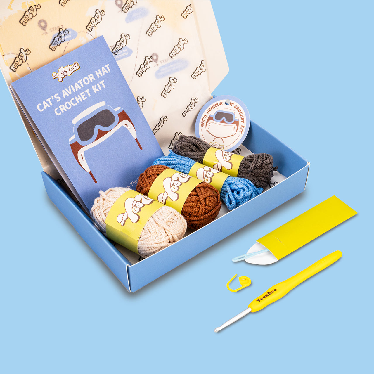 Cat's Aviator Hat Crochet Kit – Yeezhee